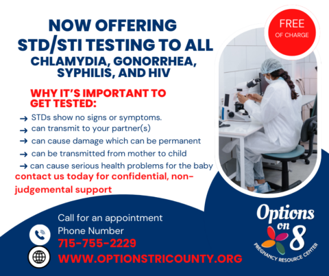 STD/STI Testing – Options on 8 Pregnancy Resource Center